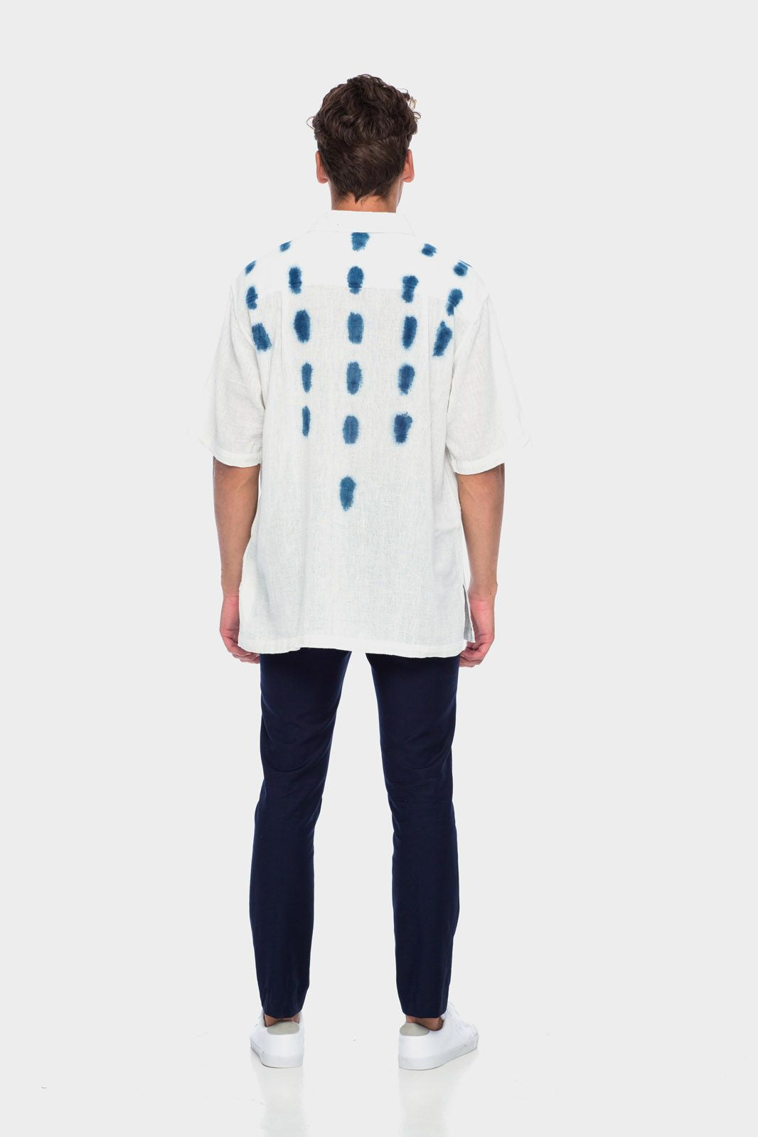 Tye Dye Man Shirt in RPM Indigo – ETHNOLOGI